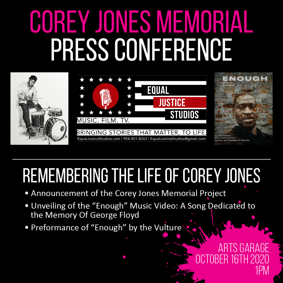 Corey Jones Memorial Press Conference - Arts Garage